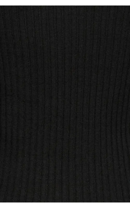La DoubleJ High Kick Feathered Top - Black