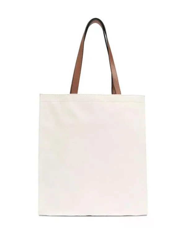 Moschino Logo-debossed Tote - Neutrals
