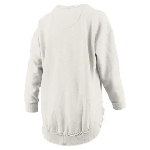 PRESSBOX West Virginia Mountaineers Melange Poncho Fleece Pullover Sweatshirt