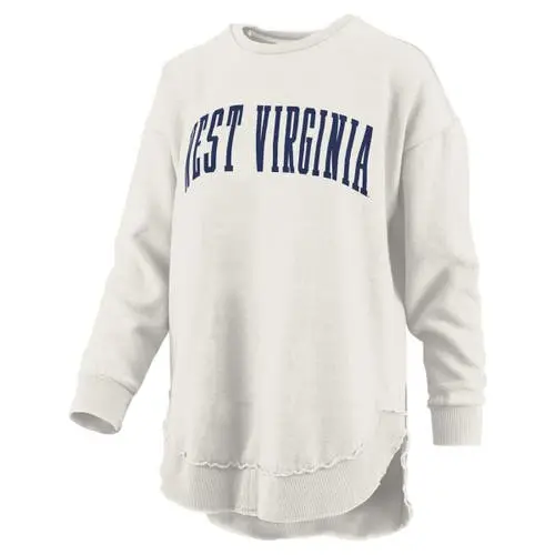 PRESSBOX West Virginia Mountaineers Melange Poncho Fleece Pullover Sweatshirt