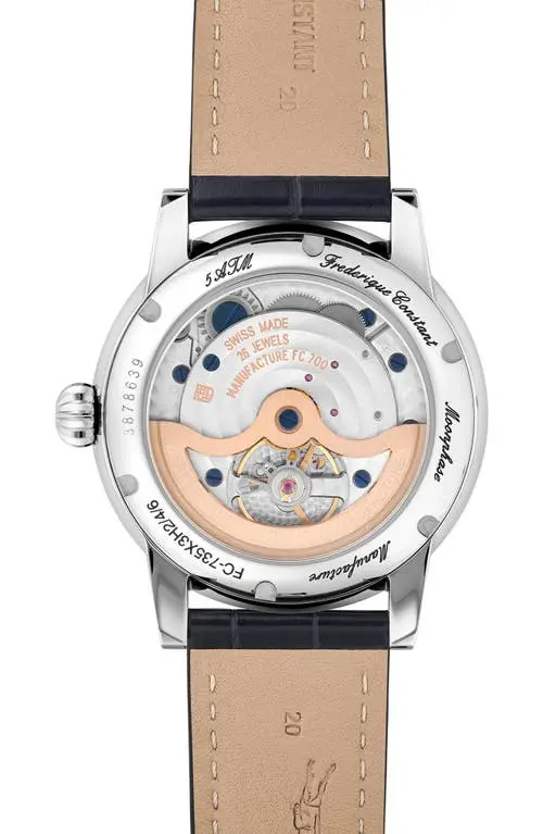 FREDERIQUE CONSTANT Classic Manufacture Automatic Leather Strap Watch