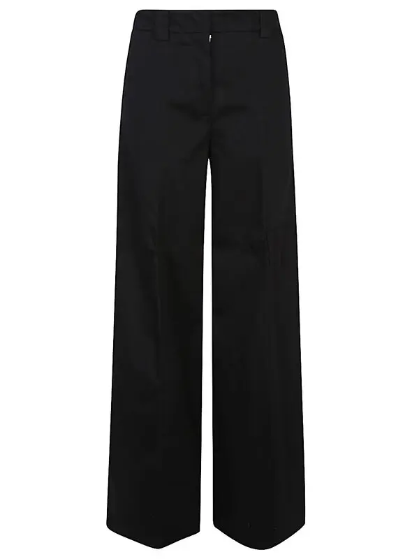 THE LATEST Alma Cotton Trousers - Black