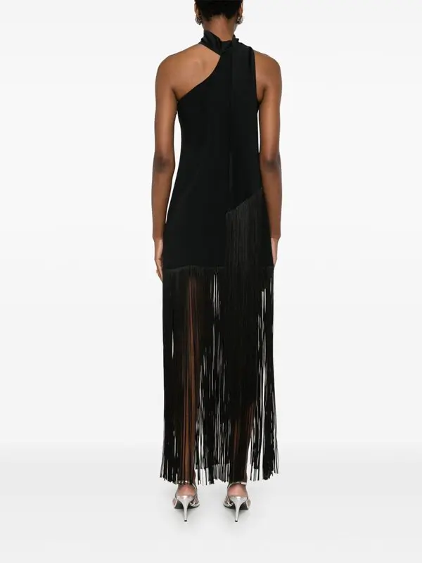 TALLER MARMO Atlanta Fringe Detail Dress - Black