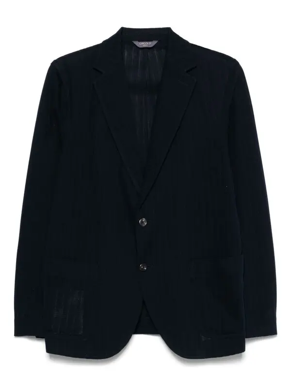 CIRCOLO 1901 Cotton Single Breasted Jacket - Blue