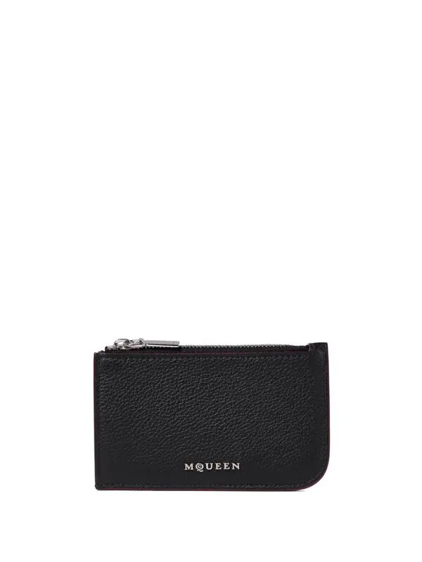 Alexander McQueen Alexander Mc Queen Sling Leather Card Case - Black