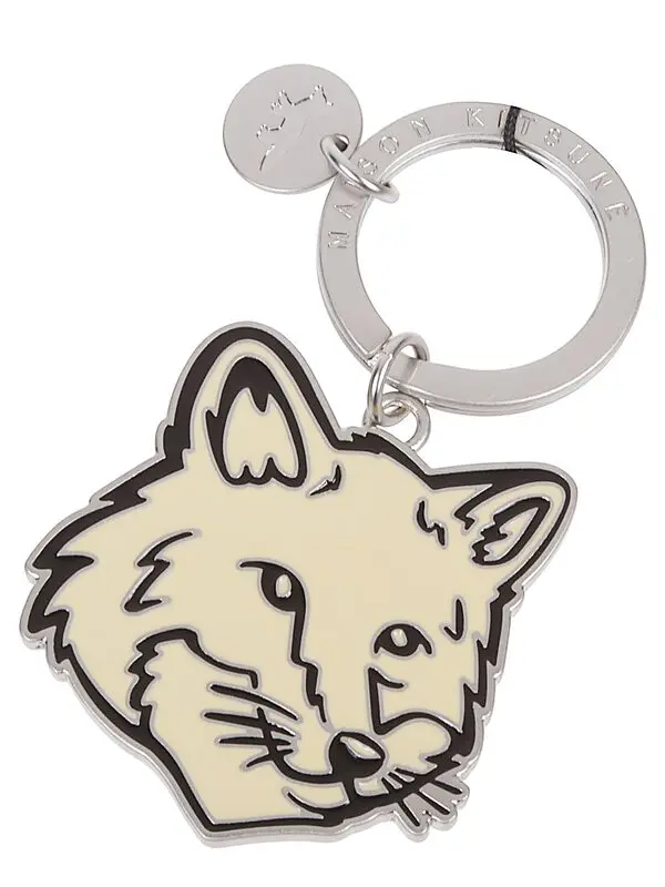 Maison Kitsuné Bold Fox Head Keyring - Yellow