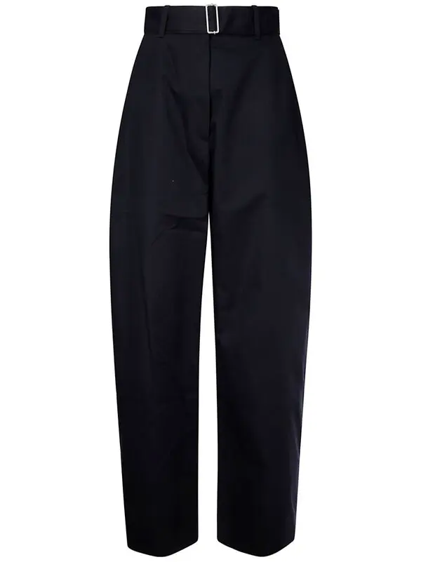Studio Nicholson Round Leg Cotton Trousers - Blue
