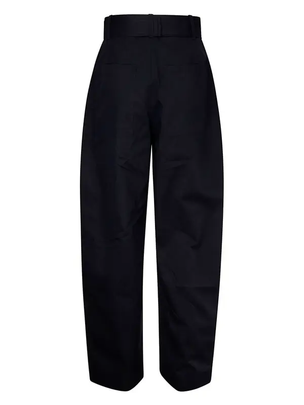 Studio Nicholson Round Leg Cotton Trousers - Blue