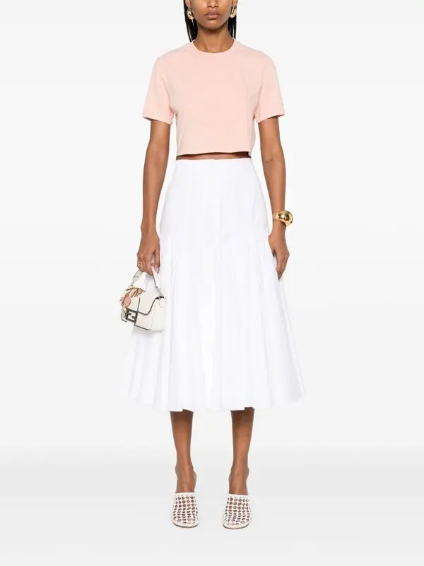 Fendi Logo Cotton T-shirt - Pink