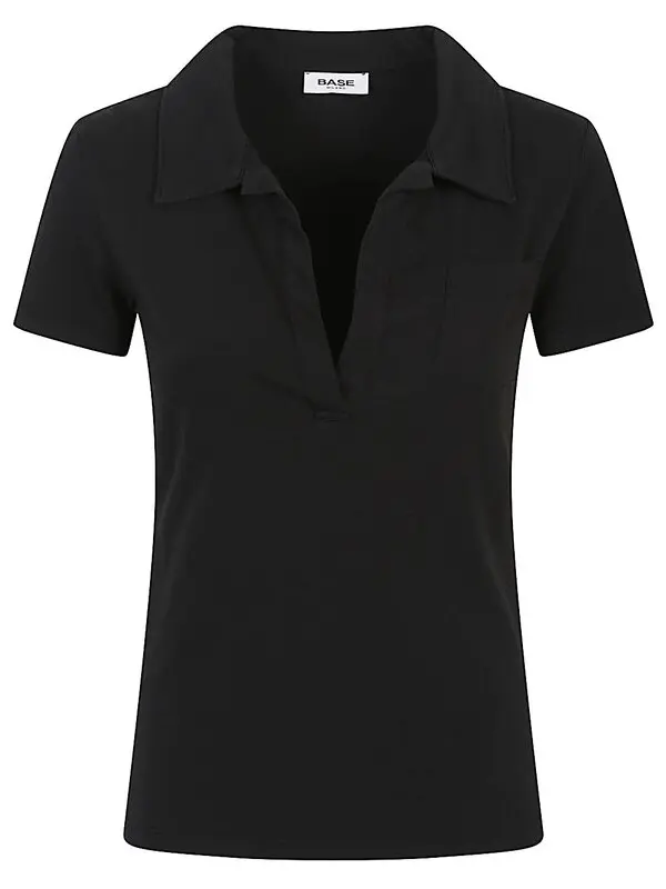 BASE Cotton Polo Shirt - Black