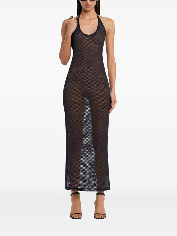 COURREGES Cotton Long Tank Dress - Black
