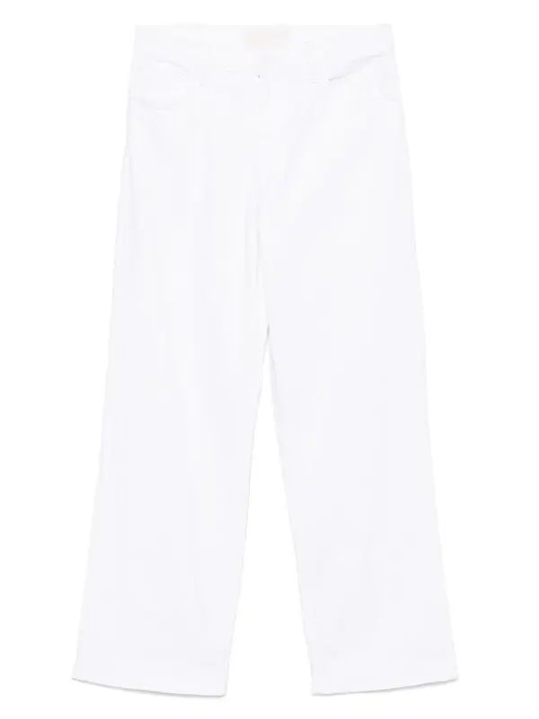 MOTHER The Spinner Zip Denim Jeans - White
