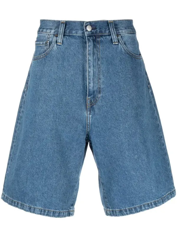 Carhartt Work In Progress Denim Cotton Shorts - Blue