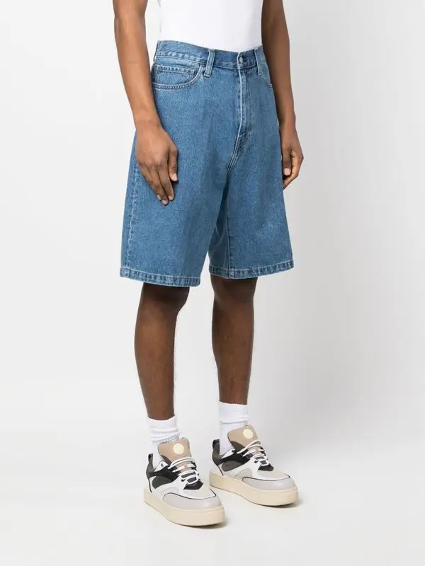 Carhartt Work In Progress Denim Cotton Shorts - Blue