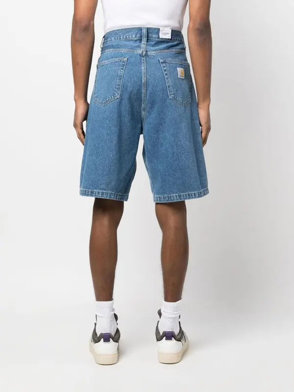 Carhartt Work In Progress Denim Cotton Shorts - Blue
