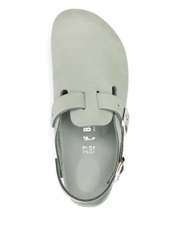 BIRKENSTOCK Tokio Leather Slippers - Grey