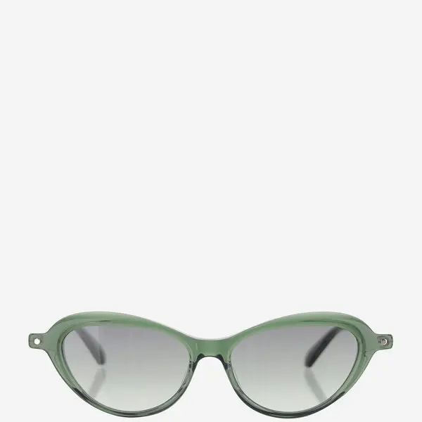 Carven Oval Acetate Sunglasses - Green