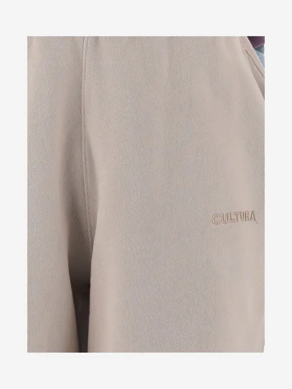 CULTURA Cotton Short Pants With Logo