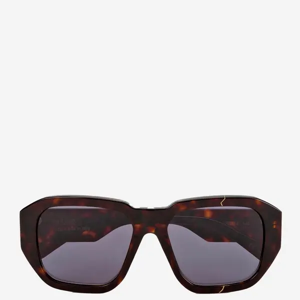 FACE.HIDE Broken Cosmo Sunglasses With Logo - Brown