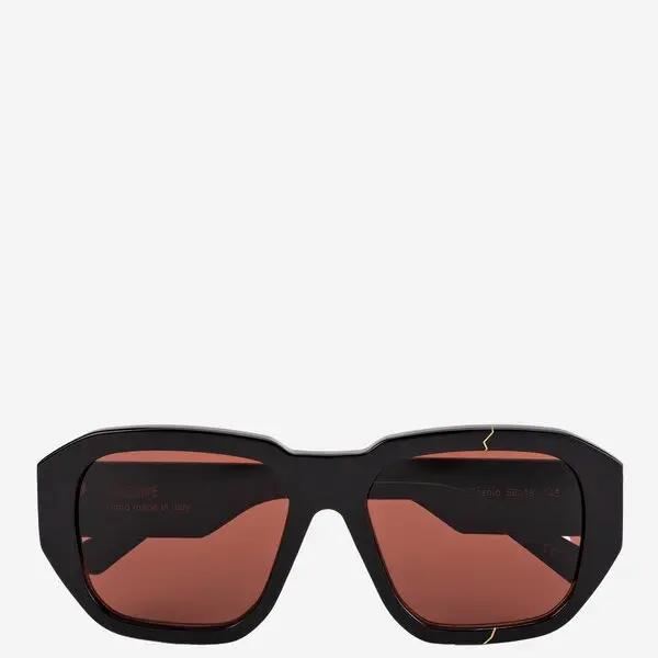 FACE.HIDE Broken Cosmo Sunglasses With Logo - Red