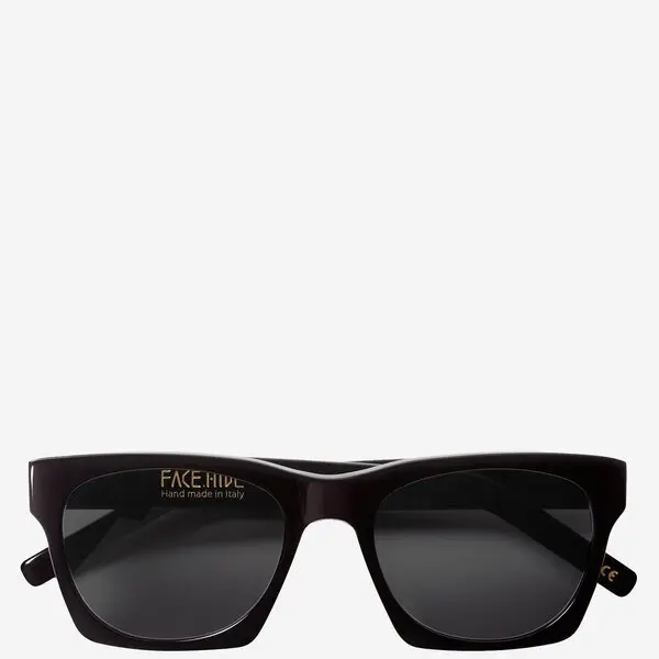 FACE.HIDE Acetate Rectangle Sunglasses - Black