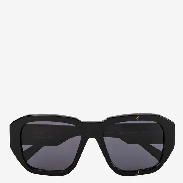 FACE.HIDE Broken Cosmo Sunglasses With Logo - Black