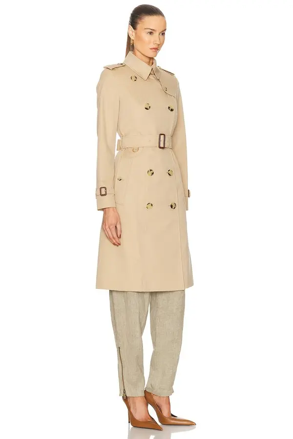 Burberry Chelsea Long Coat - Honey