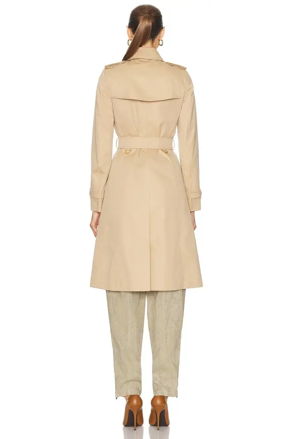 Burberry Chelsea Long Coat - Honey