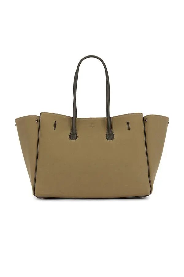 Balenciaga Bel Air Canvas Medium Carry Bag - Khaki