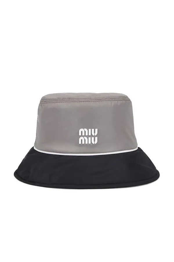 Miu Miu Bucket Hat - Piombo & Blue
