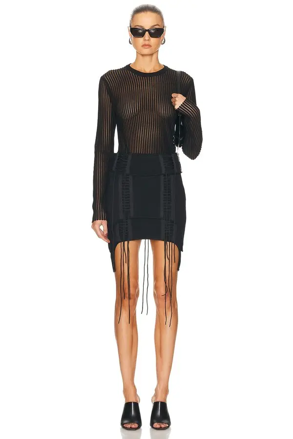 Helmut Lang Sheer Top - Black