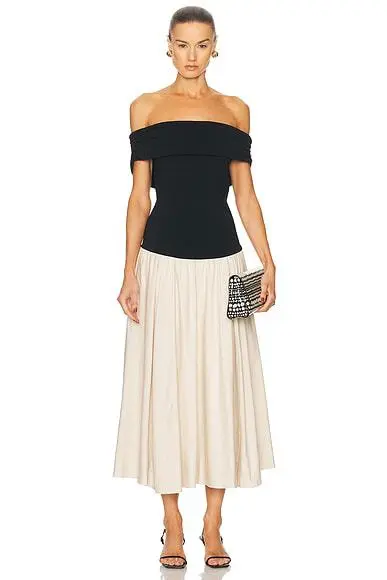 Simkhai Adaline Off-shoulder Midi Dress