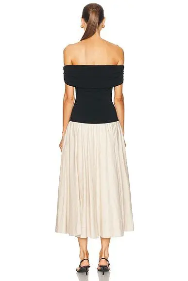 Simkhai Adaline Off-shoulder Midi Dress