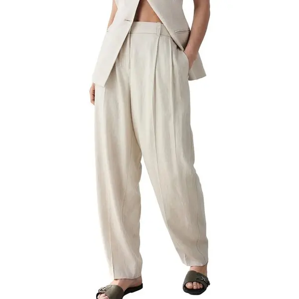 NEXT Tapered Wide Leg Pleated Pants