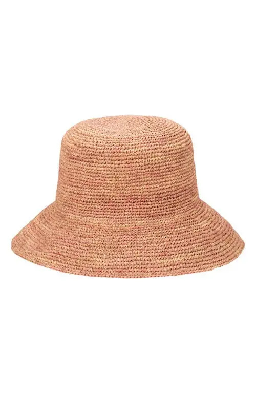 San Diego Hat Straw Bucket Hat - Coral