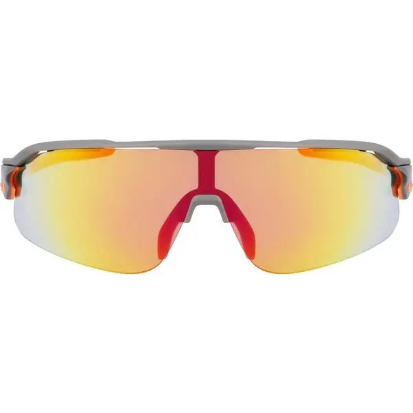 Nike Flyfree 72mm Shield Sunglasses - Matte Smoke Gray/ Road Orange