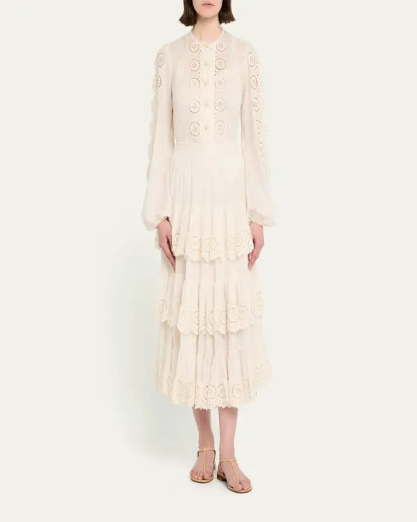 Zimmermann Lucky Embroidered Blouse - Ivory