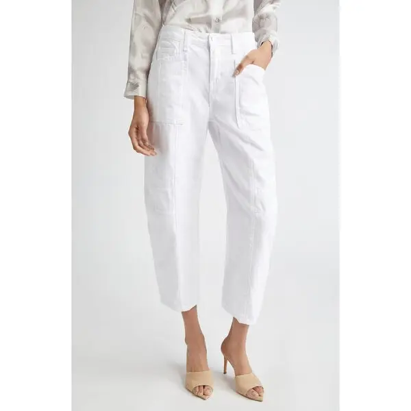 L'Agence Cody High-waist Barrel Leg Jeans - Blanc