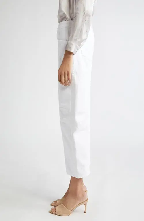 L'Agence Cody High-waist Barrel Leg Jeans - Blanc