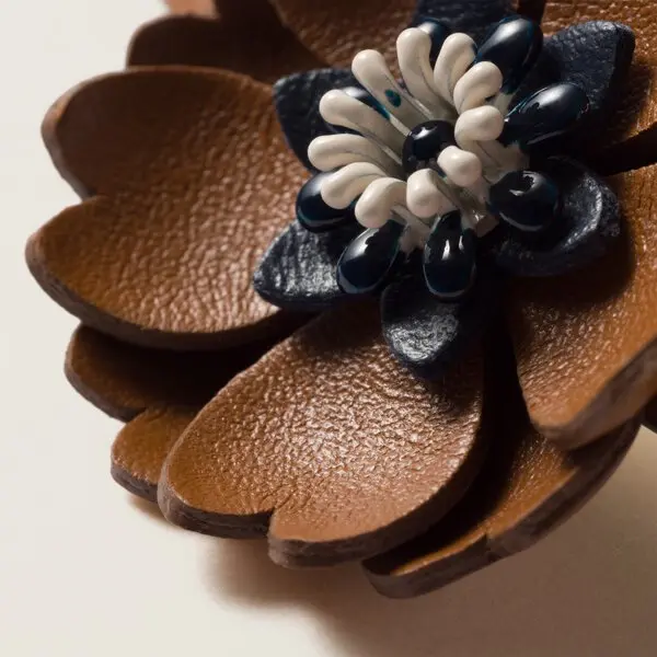 Miu Miu Leather Choker - Cognac | Editorialist