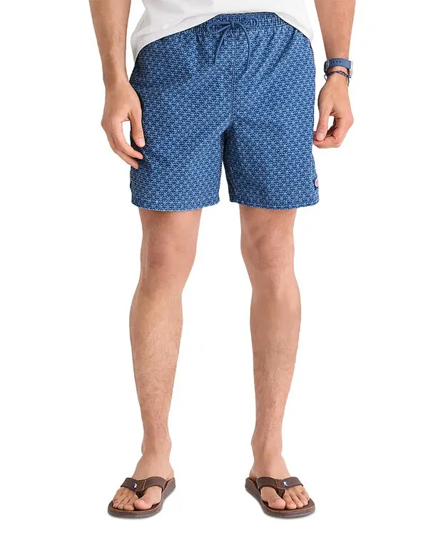 Vineyard Vines Solid Island 6" Swim Trunks - Crossbone Moonshine