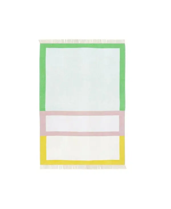 MAISON DEUX Color Block No.2 Blanket, 4.25' X 6.5