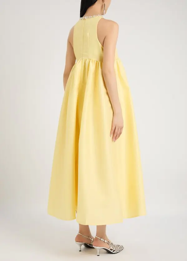 Sister Jane Darya Crystal-Embellished Taffeta Midi Dress In Yellow - 60%  Off | Editorialist