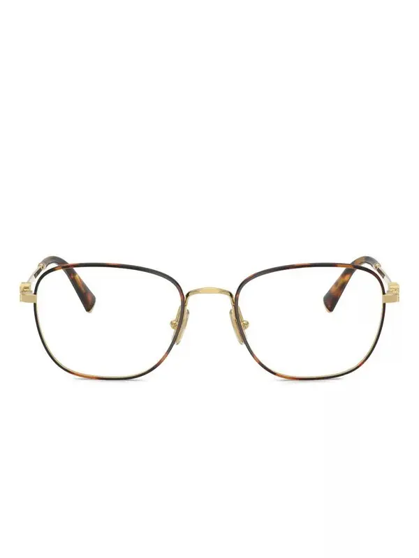Miu Miu Logo-lettering Eyeglasses - Gold