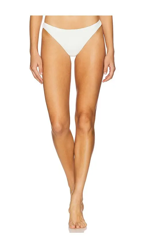 PatBO Runway Knit Bikini Bottom - Off White