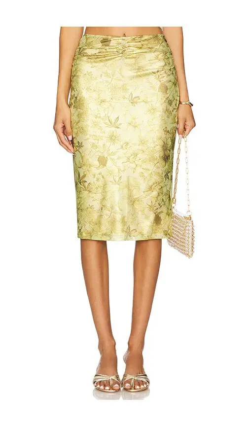 Gcds Printed Lame Midi Skirt