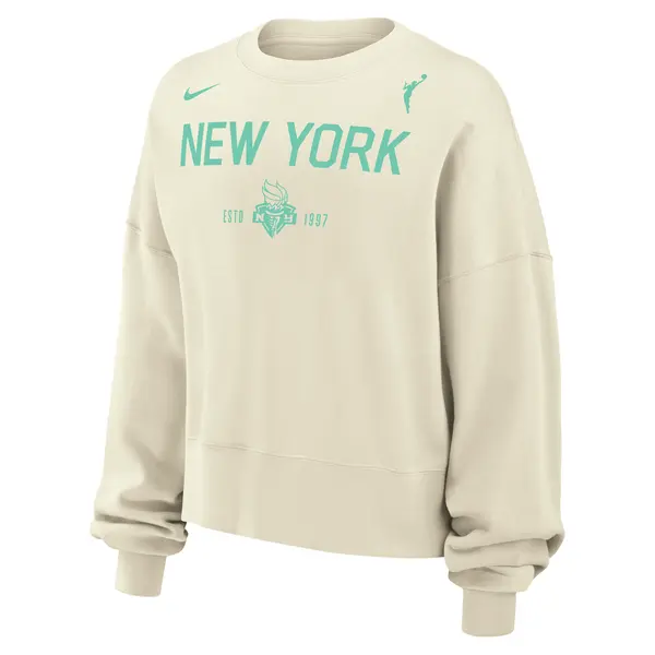 Nike New York Liberty Phoenix Fleece Crew-neck Sweatshirt - White