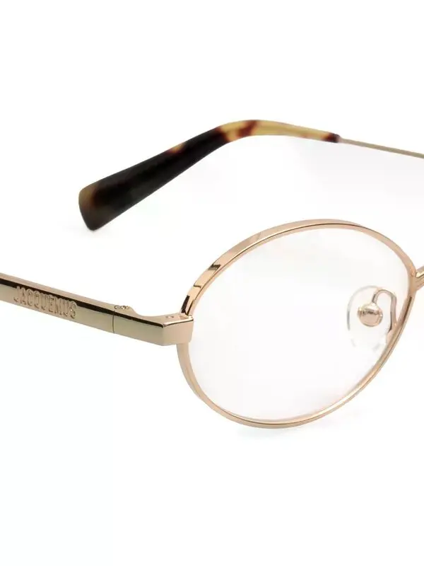 Jacquemus Oval-frame Glasses - Gold