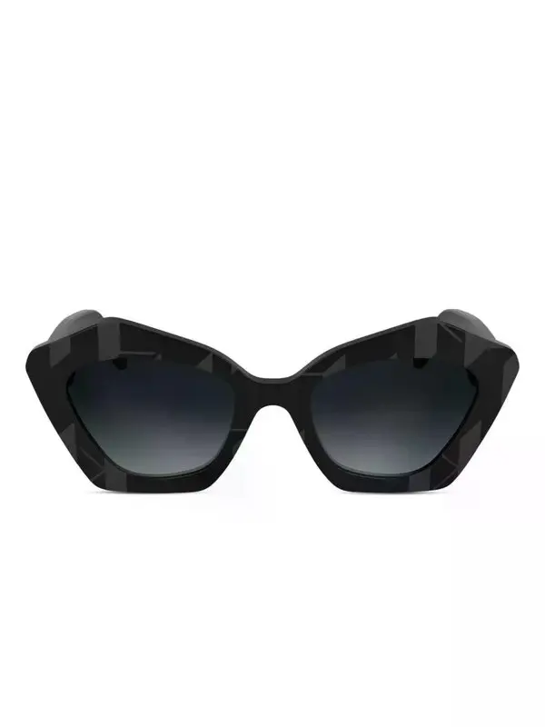 Karl Lagerfeld Logo-Print Sunglasses - Black | Editorialist display picture 3