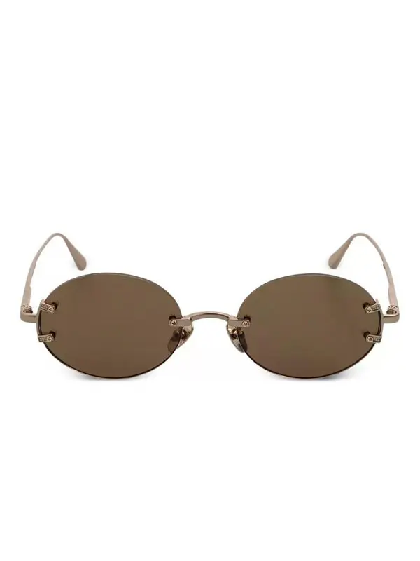 Linda Farrow Round-frame Sunglasses - Brown